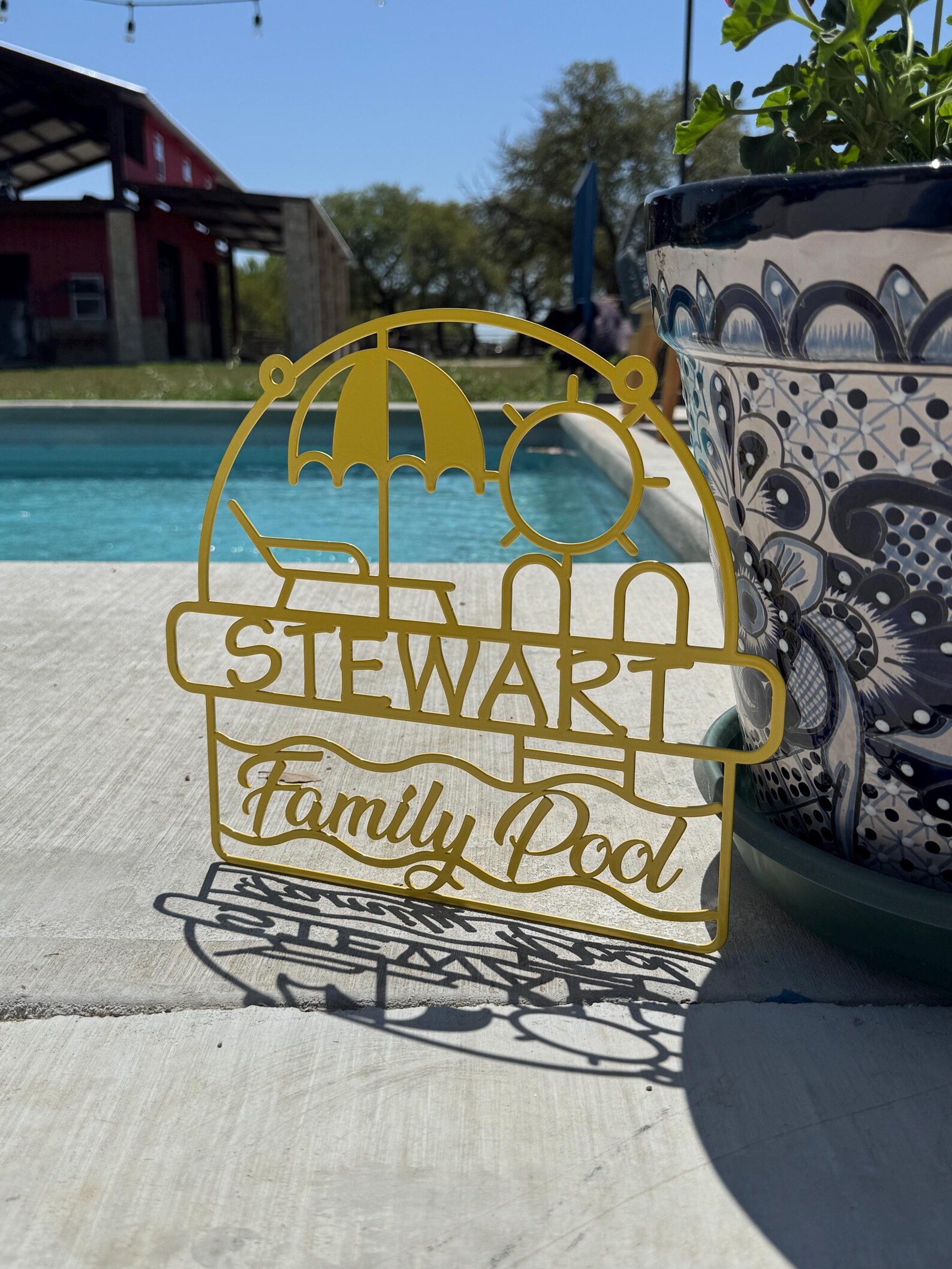 Custom Metal Pool Sign: Personalized Backyard Decor - Etsy