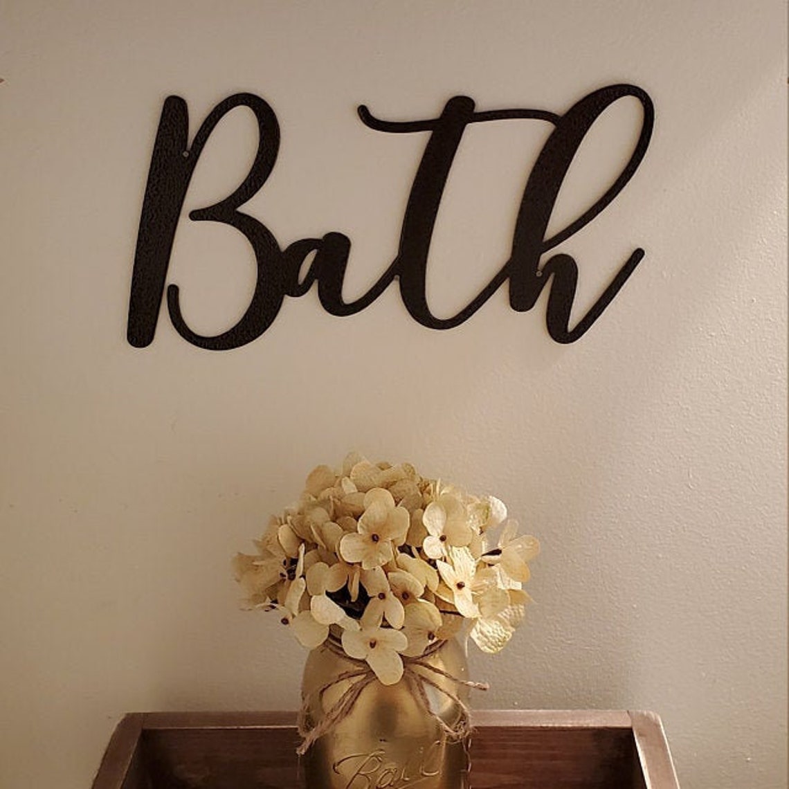 Metal Bath Sign Bathroom Word Signs | Etsy