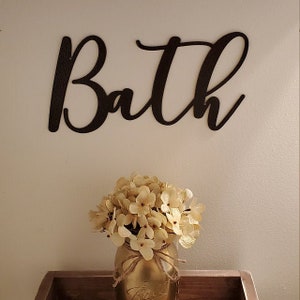 Metal Bath Sign, Bathroom Word Signs - Etsy