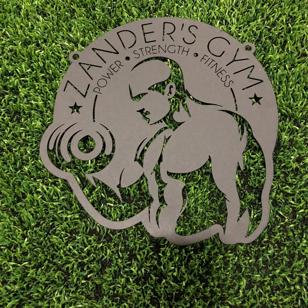 Custom Metal Gym Sign, Men's Weight Room Wall Art - Etsy