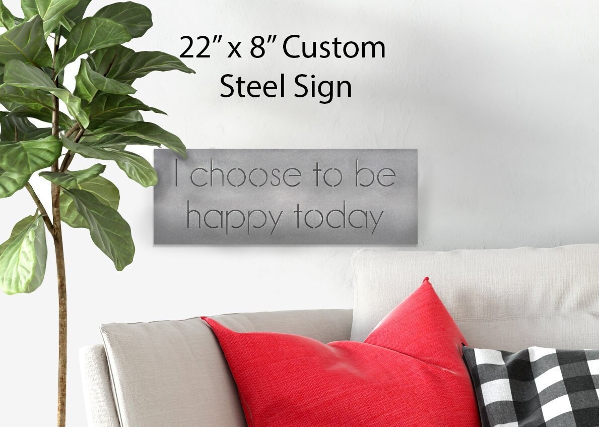 Personalized Metal Quote Inspirational Sign Steel Wall Art | Etsy