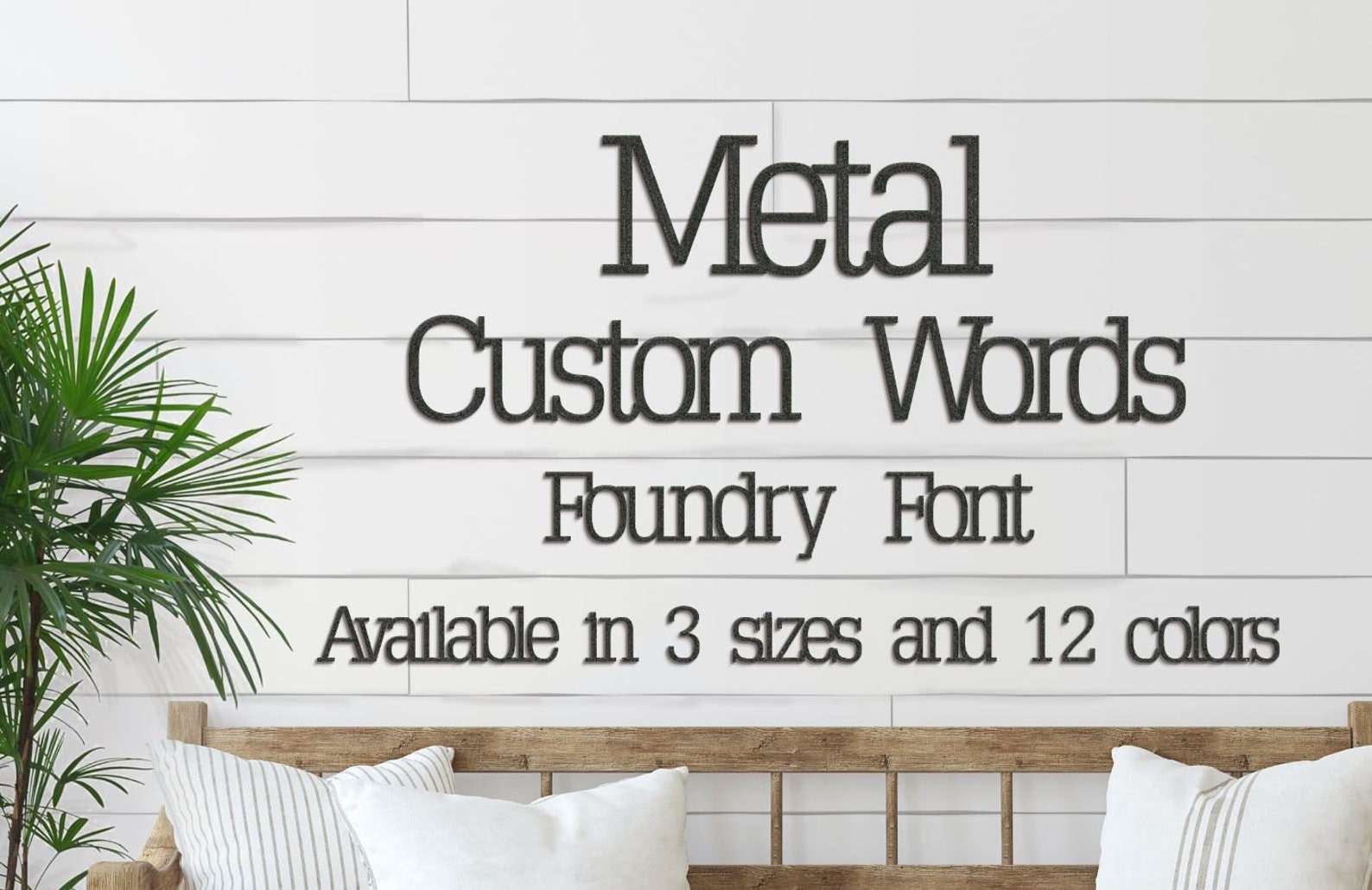 Metal Wall Art Words Foundry Font Style - Etsy