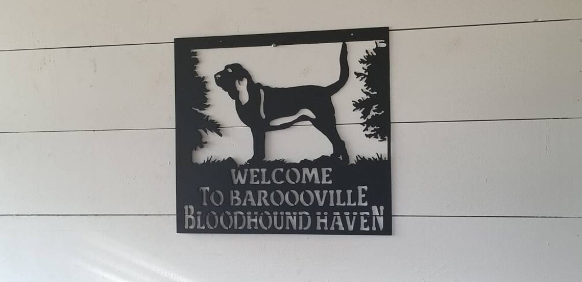 Bloodhound Hound Dog Custom Metal Signs - Etsy