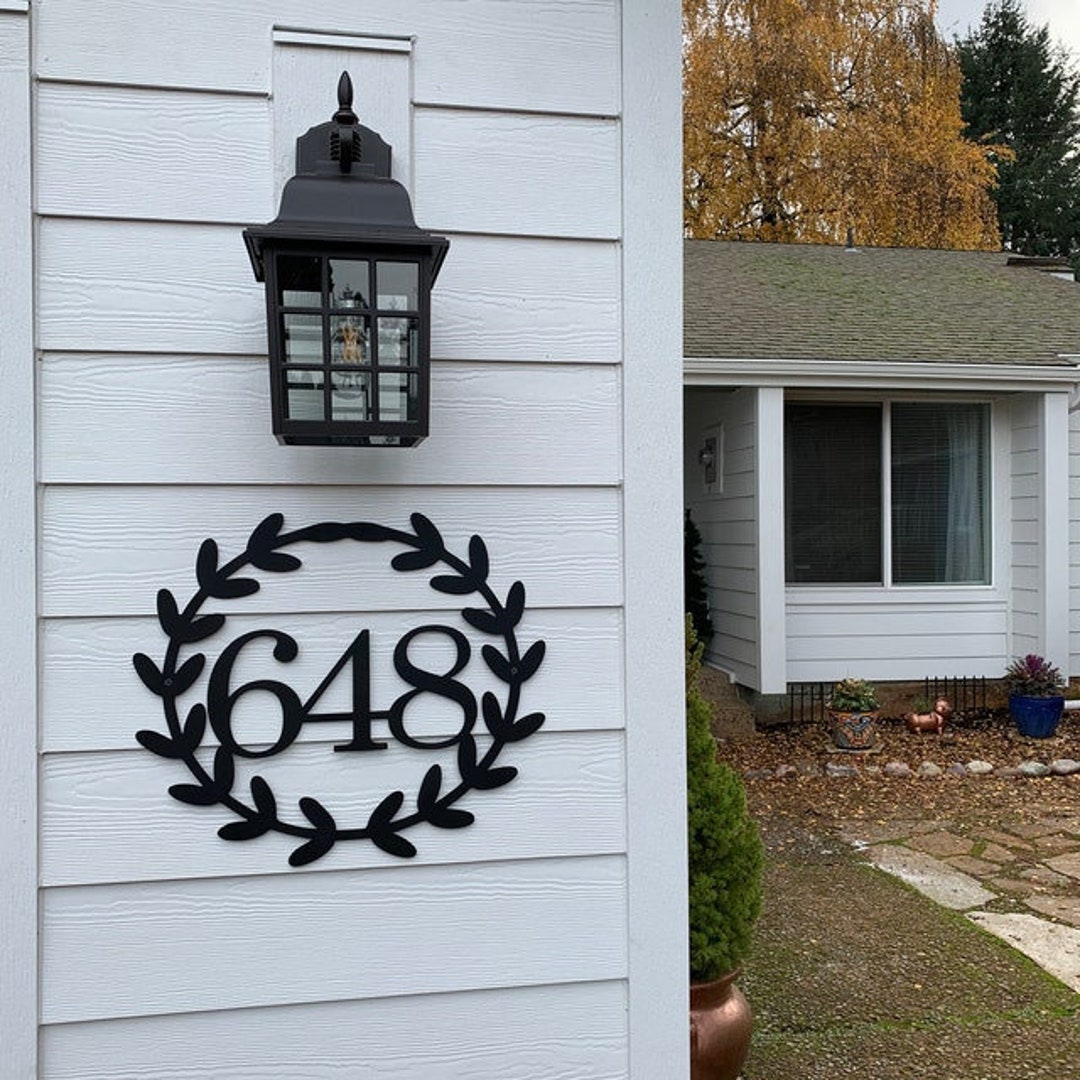Custom Decorative Home Address Sign, Heavy Duty Outdoor Number Sign - Etsy