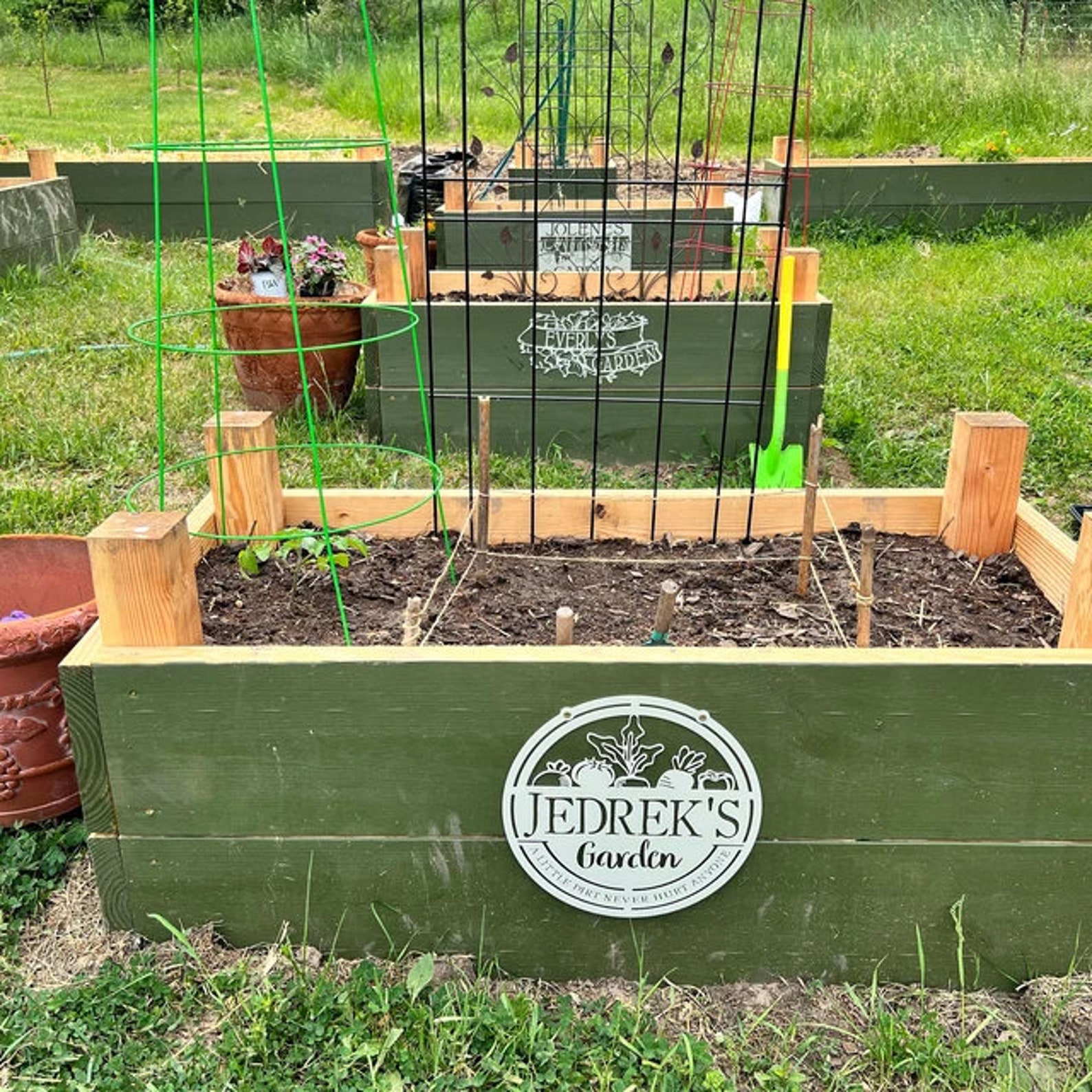 Custom Vegetable Garden Sign, Metal Vegetable Stand Signs, Mothers Day ...