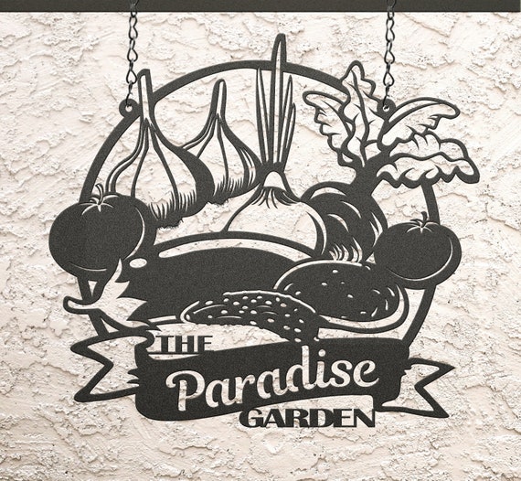 Personalized Hanging Garden Sign Vegetable Garden Decoration | Etsy