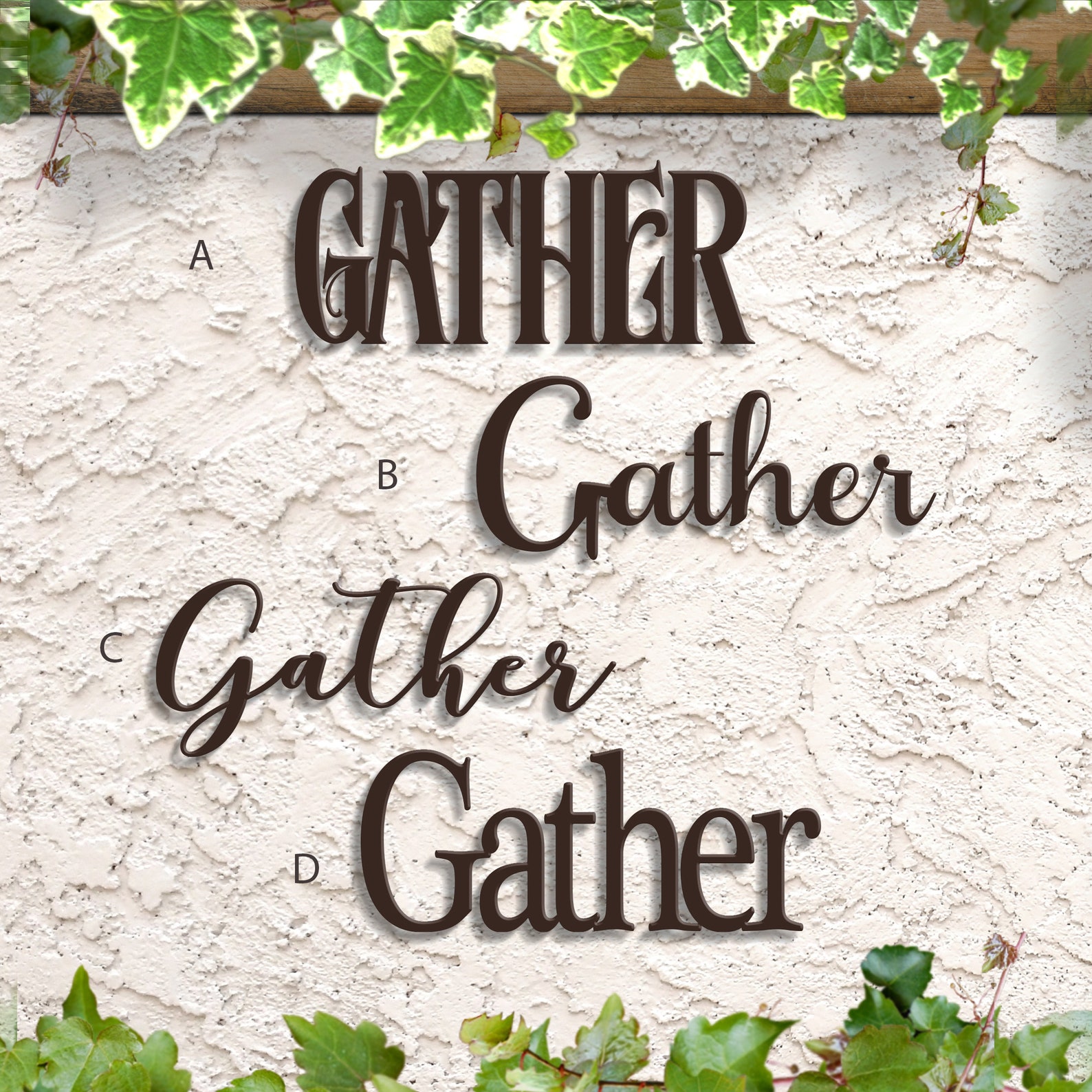 Gather Word Sign Metal Wall Decorations - Etsy