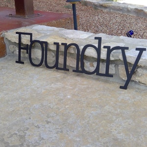 Metal Wall Art Words, Foundry Font Style - Etsy