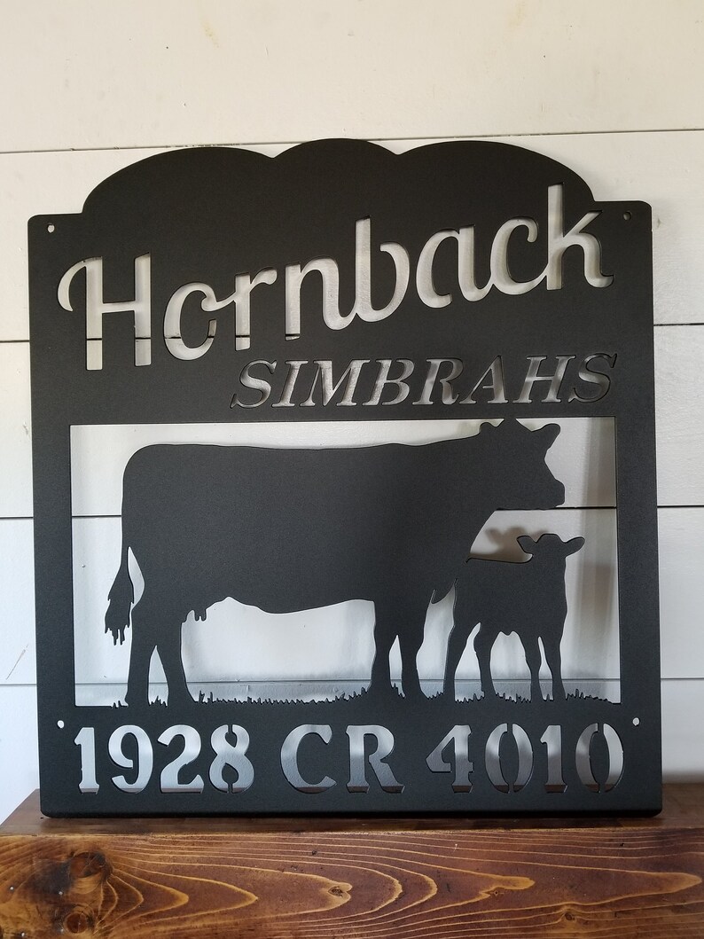 Custom Cattle Cow and Calf Family Farm Sign LMW-16-47 - Etsy