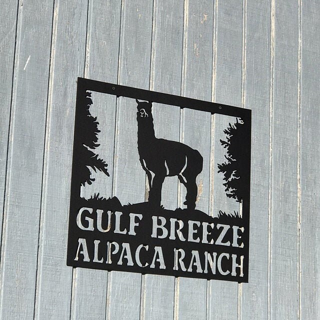 Alpaca Metal Custom Farm Sign Personalized With Your Name - Etsy
