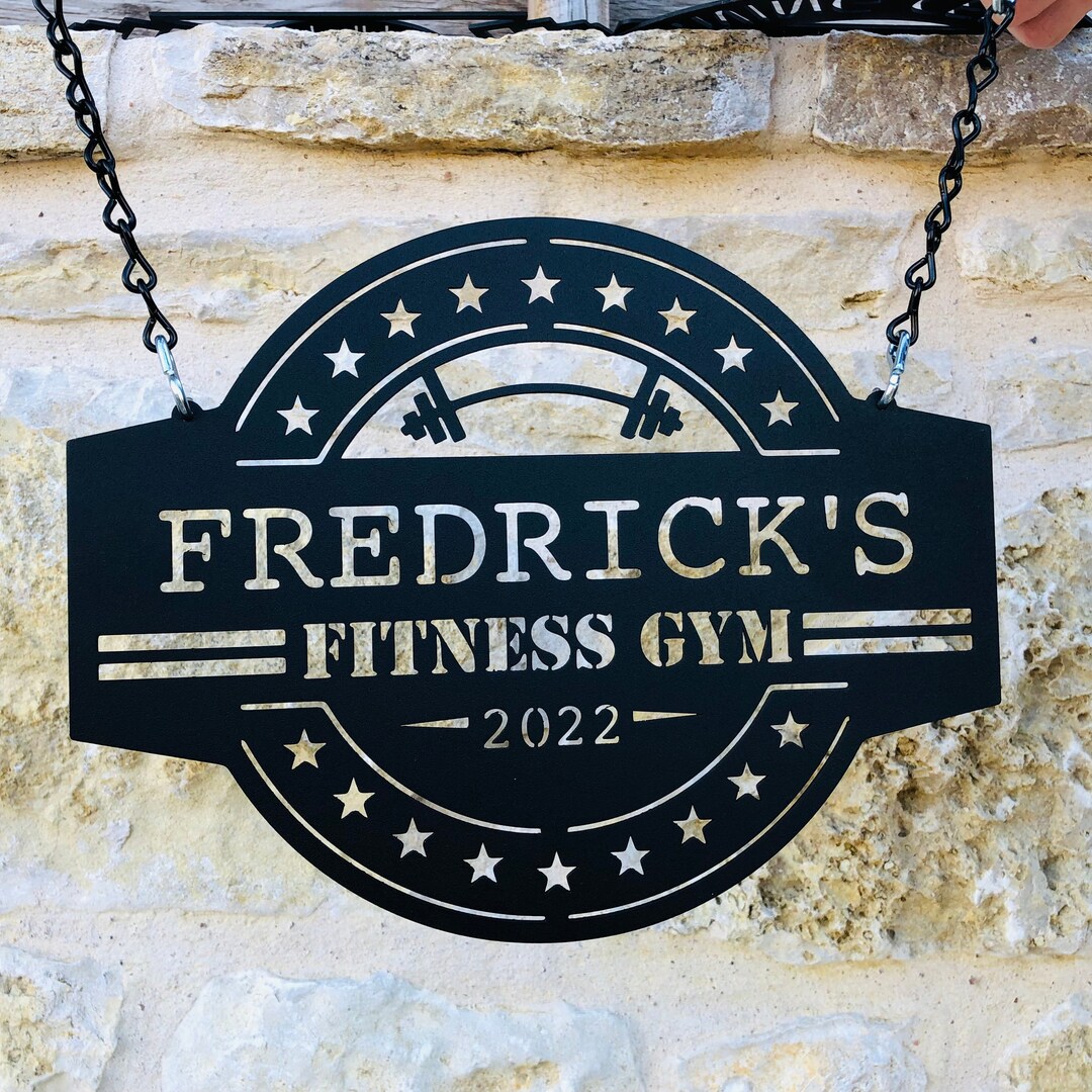 Personalized Home Gym Sign, Your Name Custom Metal Workout Sign - Etsy
