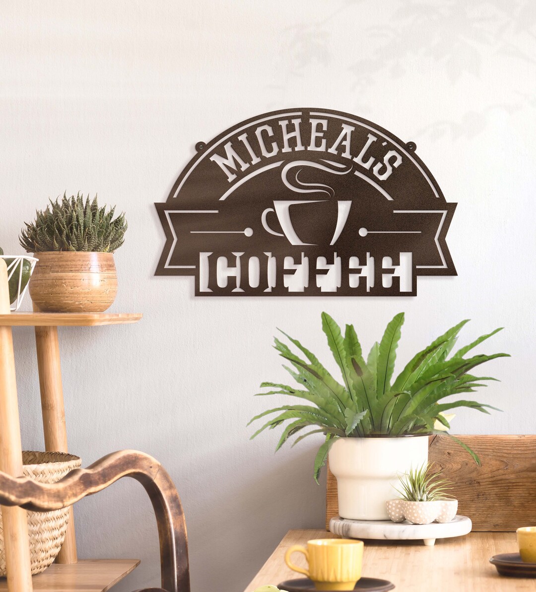 Personalized Coffee Sign Custom Metal Sign - Etsy