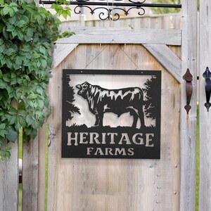 Bull Custom Steel Sign, Cow Livestock Show Sign, Metal Beef Cattle Farm ...