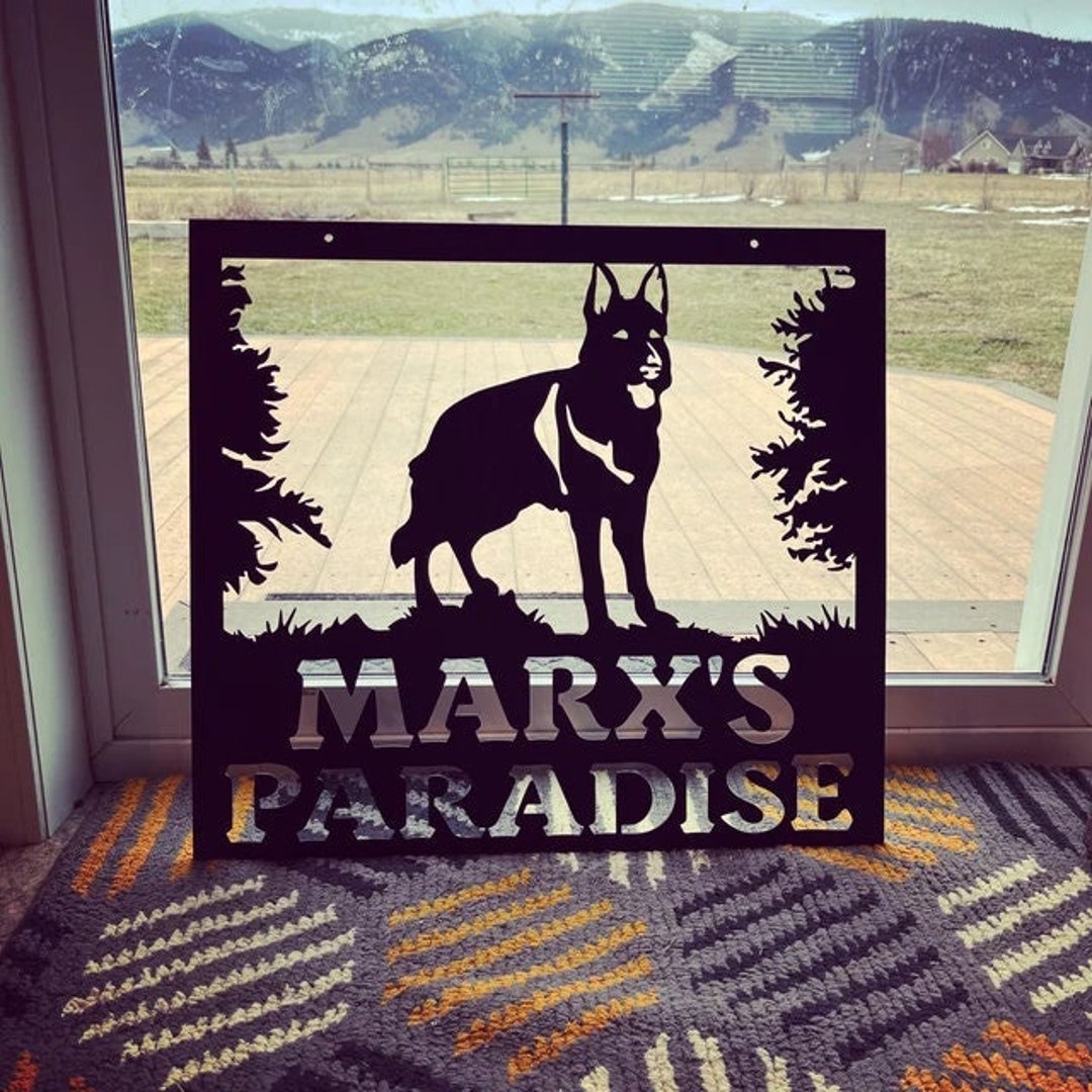 German Shepherd Custom Indoor or Outdoor Metal Dog Sign - Etsy
