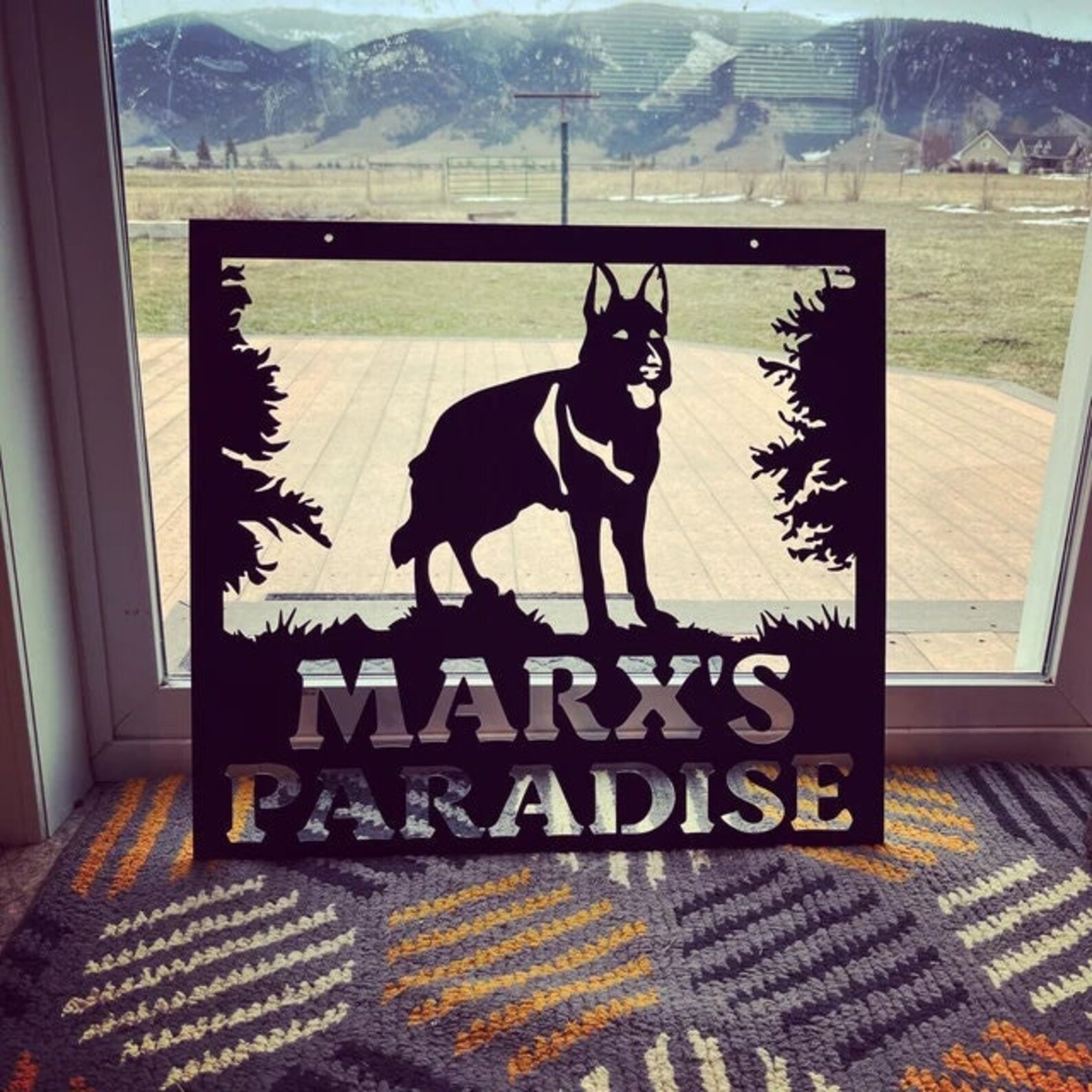 German Shepherd Custom Indoor or Outdoor Metal Dog Sign - Etsy