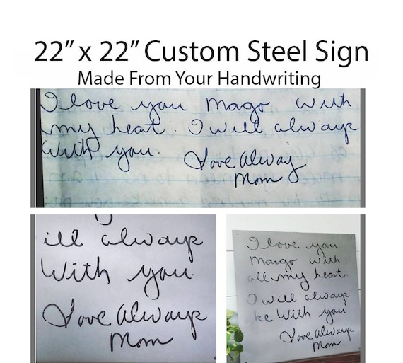 Custom Handwriting Quote Sign Personalized Handwritten Sign - Etsy