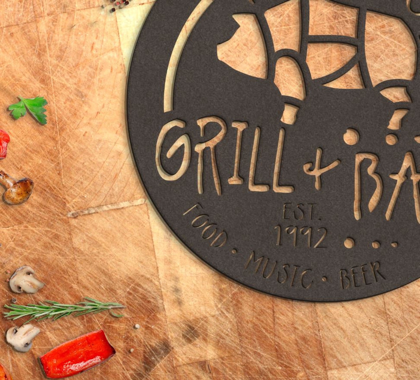 Custom Bar & Grill Metal Sign Personalized BBQ Gift - Etsy