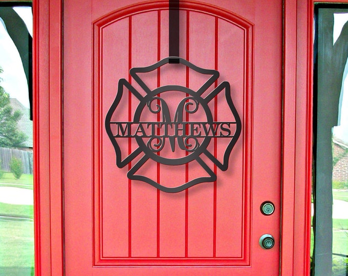 Fireman Metal Name | Metal Monogram | Framed Family Initial | Letter ...