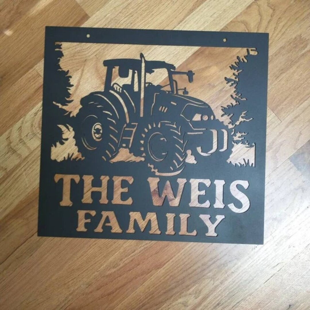 Custom Metal Tractor Sign, Metal Tractor Sign, Indoor or Outdoor ...