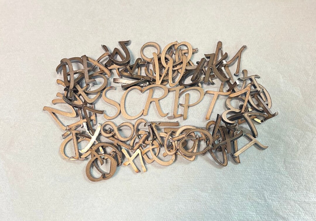 Individual Script Steel Letters, 1" 2" or 3" Size Letters - Etsy