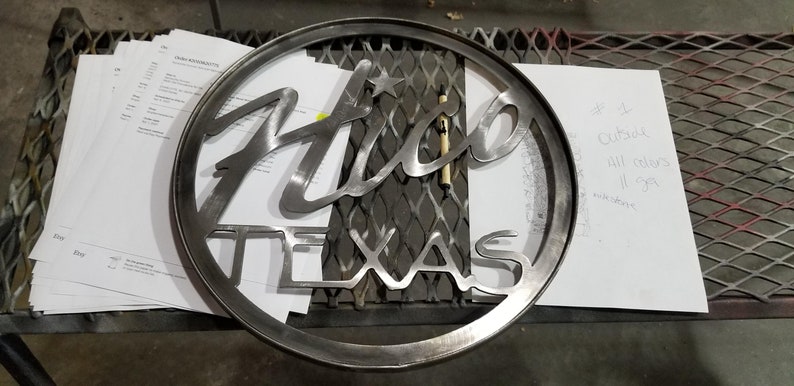 Custom Laser Cut Metal Logo Sign Outdoor or Indoor Business | Etsy
