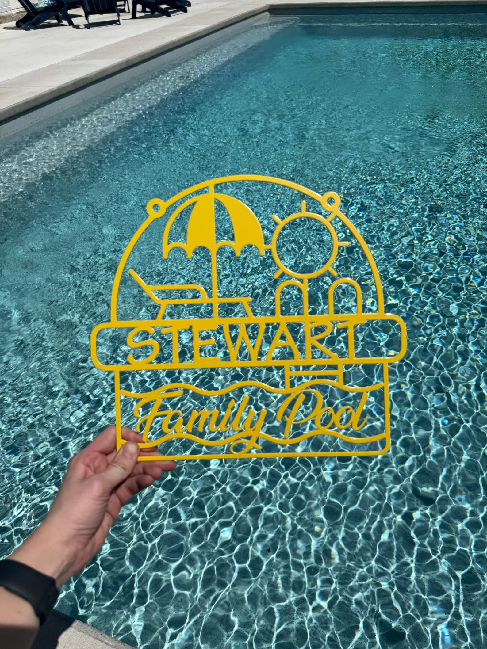 Custom Metal Pool Sign: Personalized Backyard Decor - Etsy