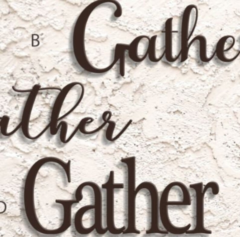 Gather Word Sign Metal Wall Decorations - Etsy