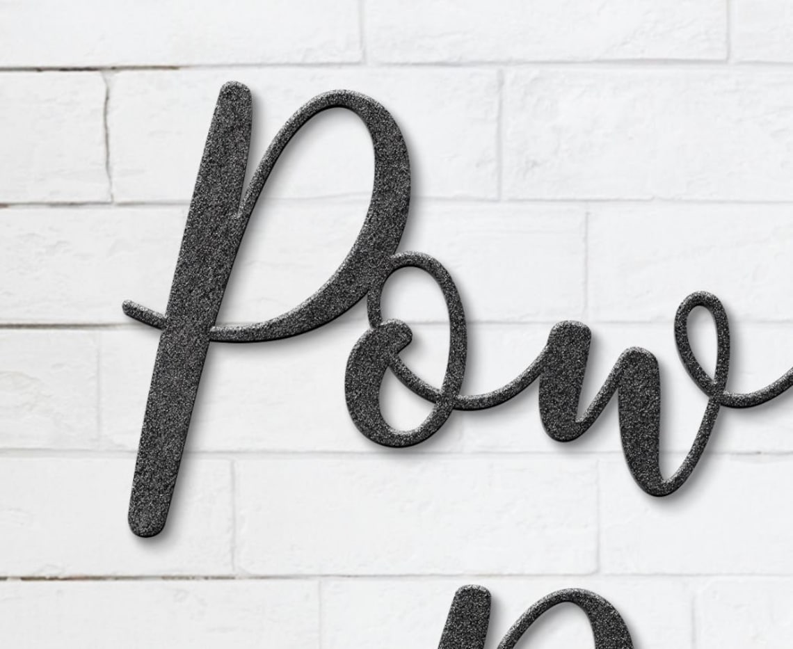 Powder Room Metal Wall Signs Guest Bath Decoration - Etsy