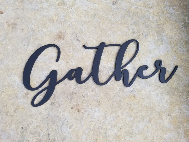 Gather Word Sign Metal Wall Decorations - Etsy