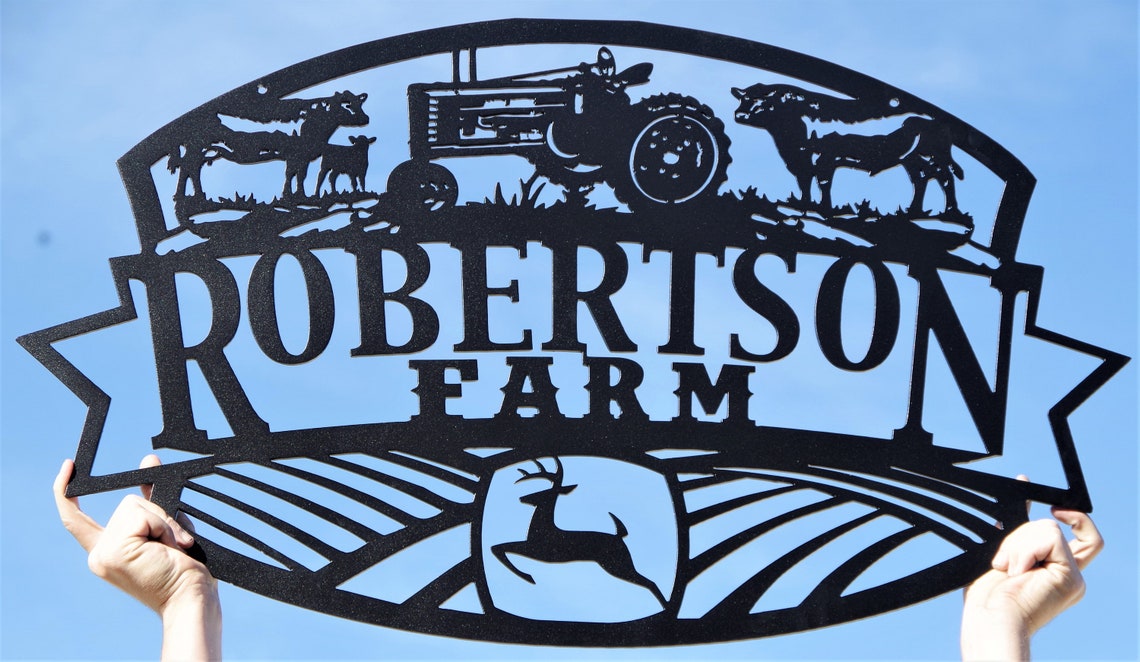 Row Crop Family Metal Farm Sign Outdoor Farming Tractor Sign - Etsy