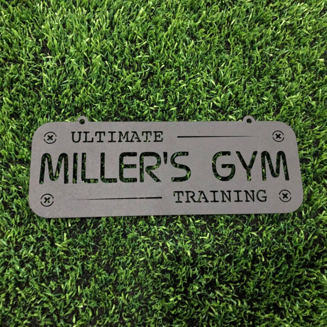 Custom Metal Gym Sign Plaque, Personal Trainer Sign - Etsy