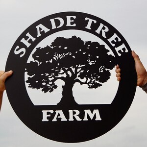 Custom Steel Sign Round Oak Tree Sign LMW-16-89 - Etsy