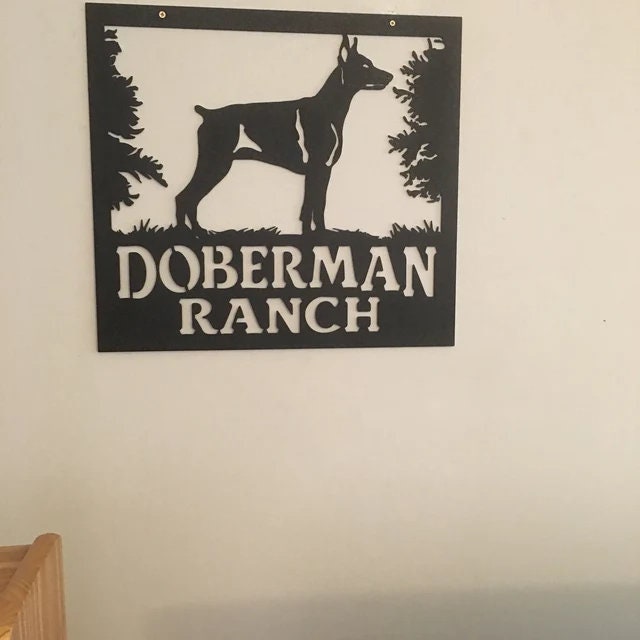 Doberman Pinscher Custom Indoor or Outdoor Metal Sign - Etsy