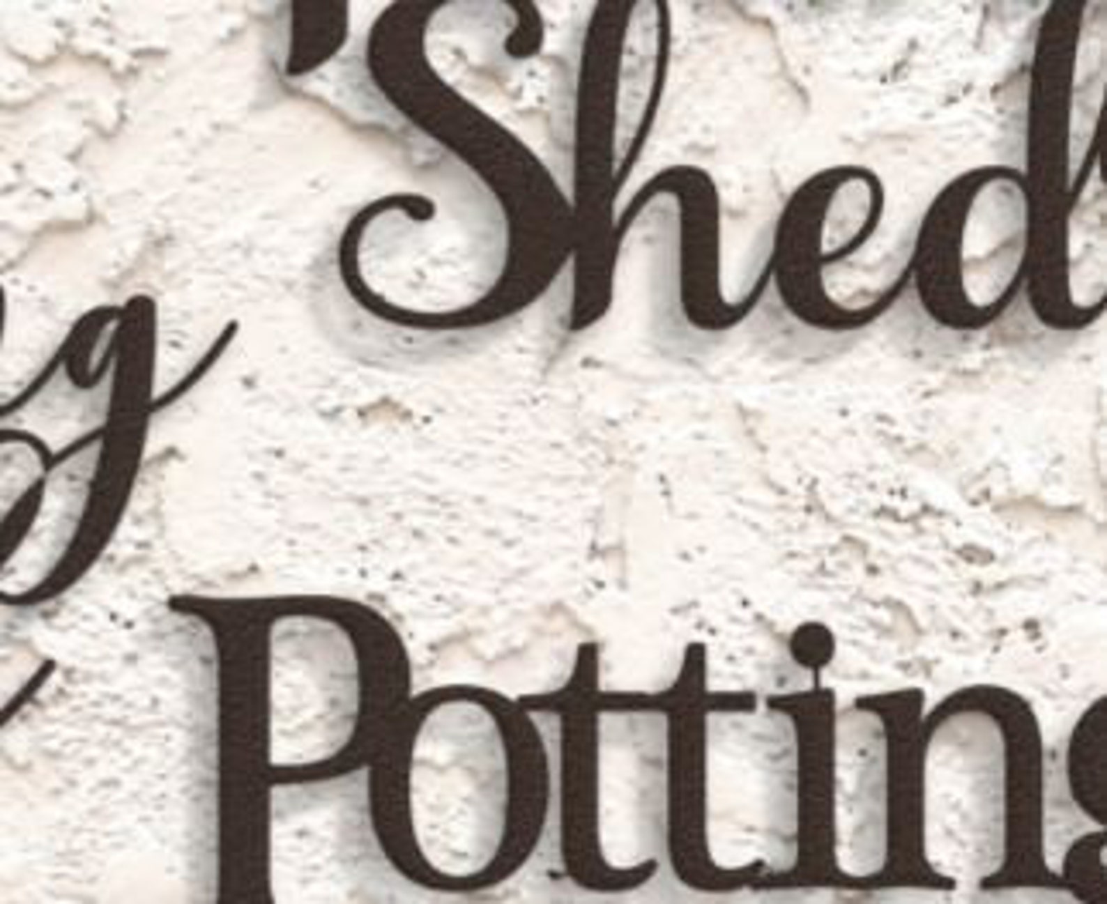 Potting Shed Metal Script Sign - Etsy