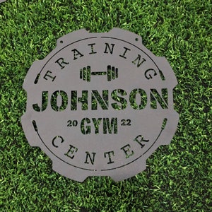 Customized Metal Training Center Sign, Home Gym Wall Art - Etsy