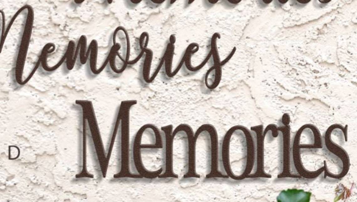 Memories Metal Sign Script Word Decor for the Home - Etsy