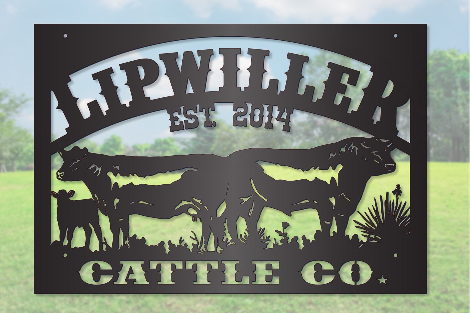 Custom Cattle Company Steel Sign LMW-16-66 - Etsy