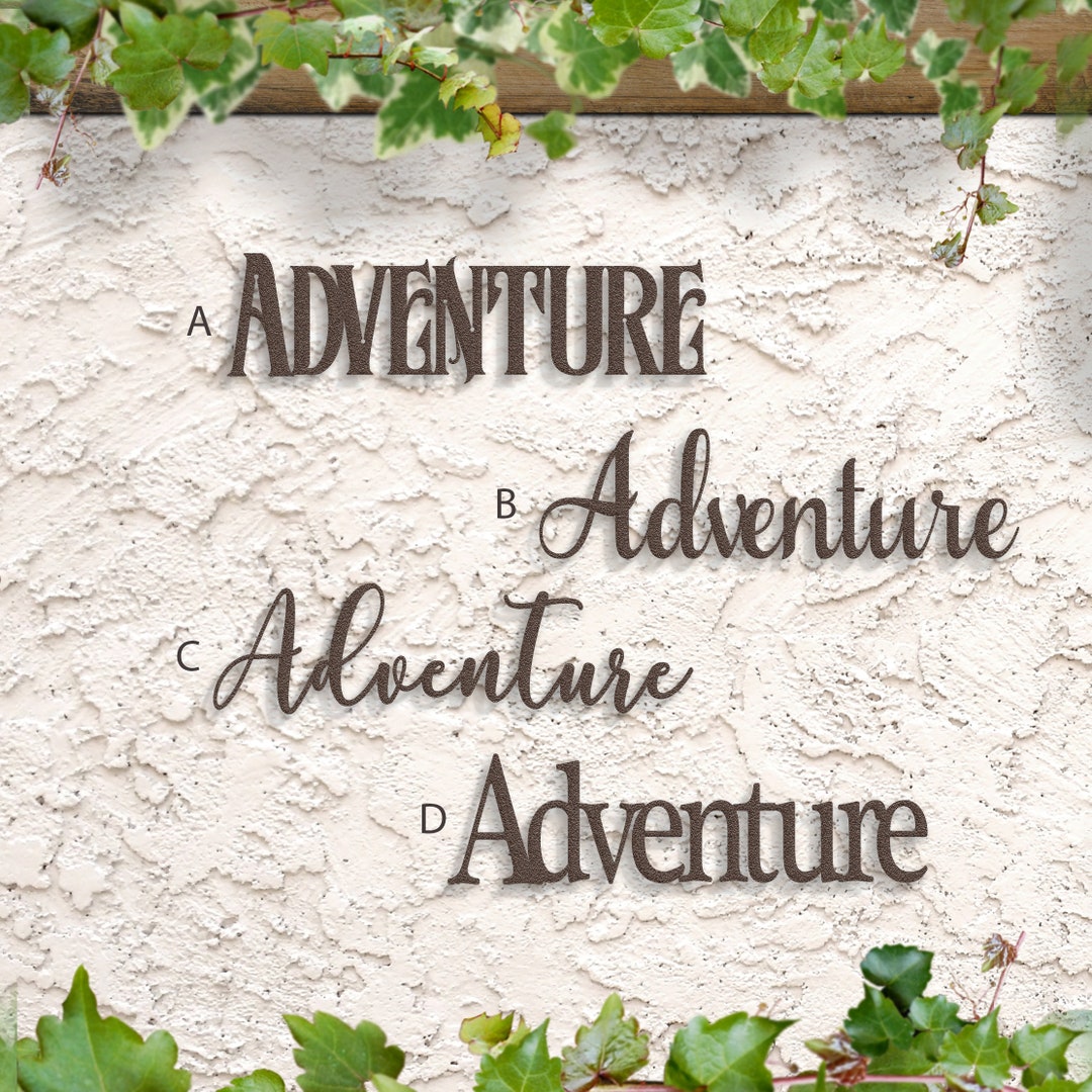 Adventure Metal Word Sign, Adventure Decor Indoor or Outdoor - Etsy