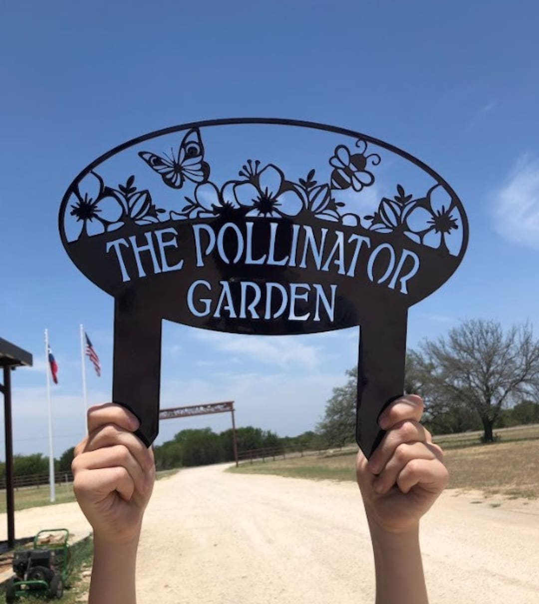 Personalized Metal Garden Sign With Stakes, Custom Steel Flower Bed ...