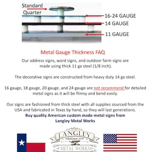 Custom Entry Way Steel Sign, Metal Hanging Gate Sign - Etsy