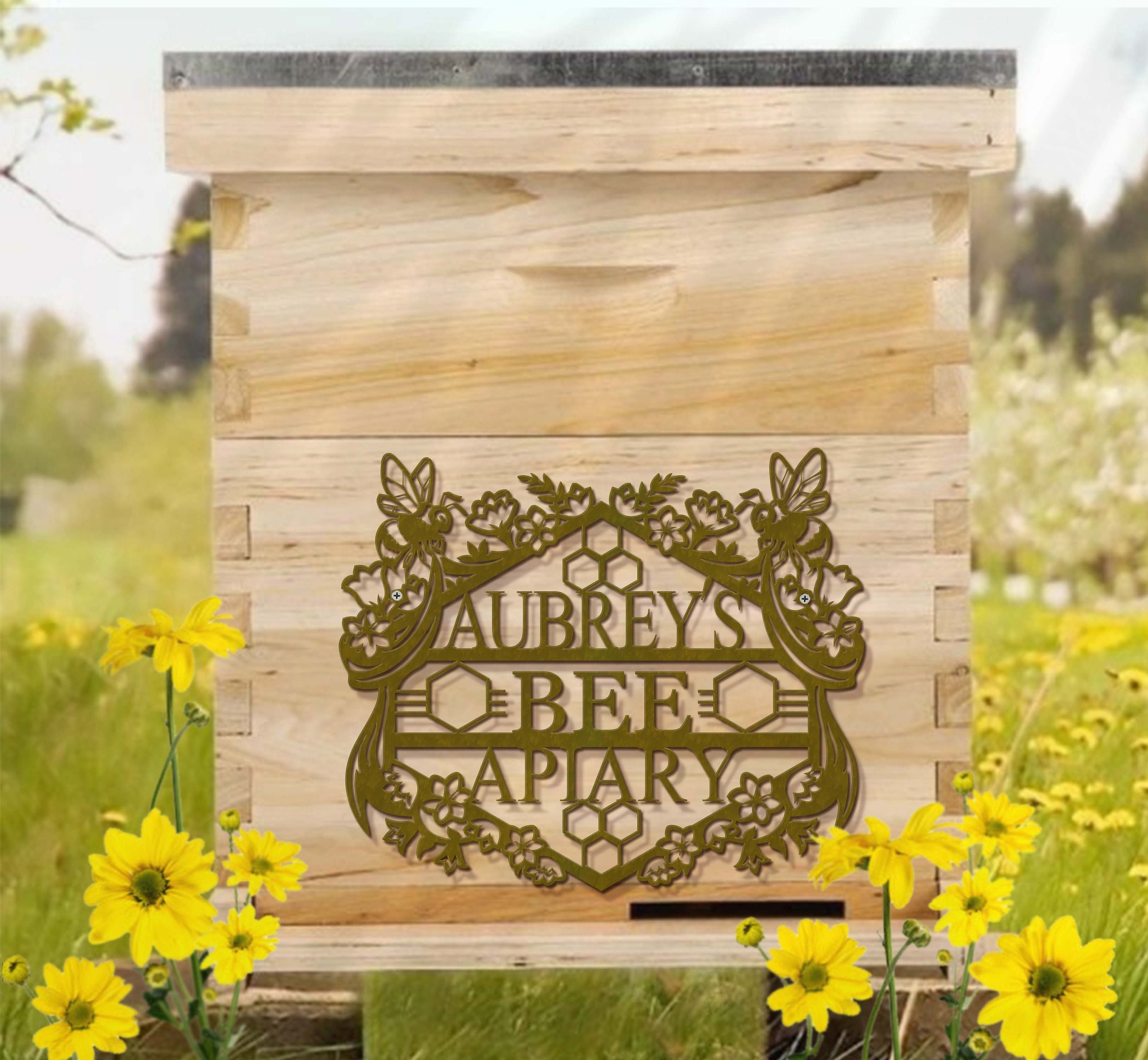 Personalized Metal Apiary Sign Custom Honey Bee Gifts - Etsy