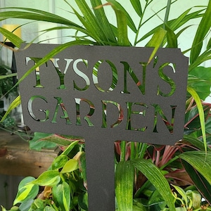 Custom Metal Garden Sign, Personalized Garden Stake - Etsy