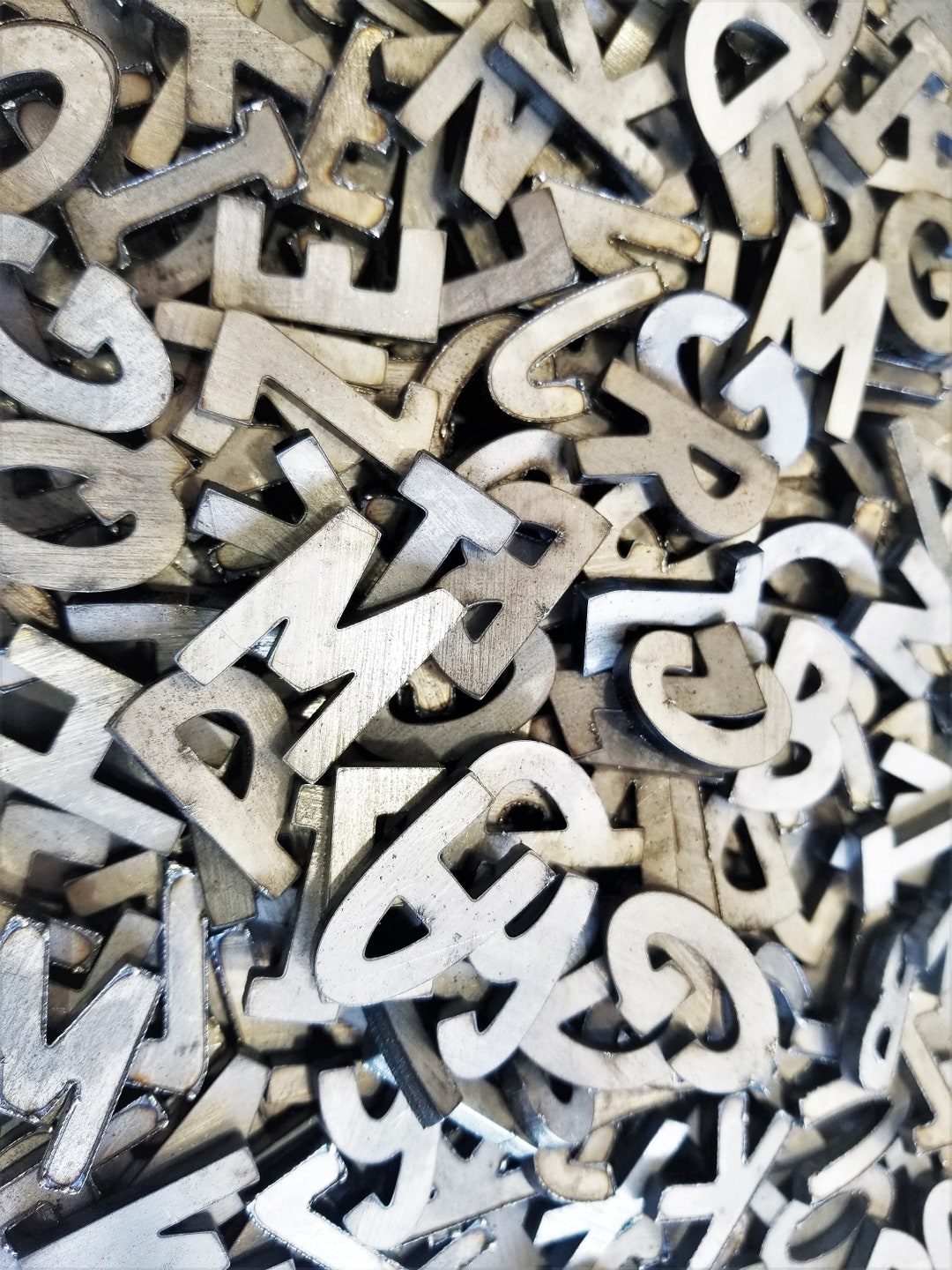 Small Bare Metal 11 Gauge Letters, 1 2 and 3 Inch Craft Alphabet Love ...