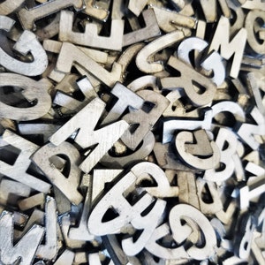 Small Bare Metal 11 Gauge Letters, 1 2 and 3 Inch Craft Alphabet Love ...