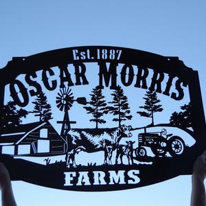 Family Name Custom Metal Farm Sign, Personalized Farming Sign LMW-16-15 ...