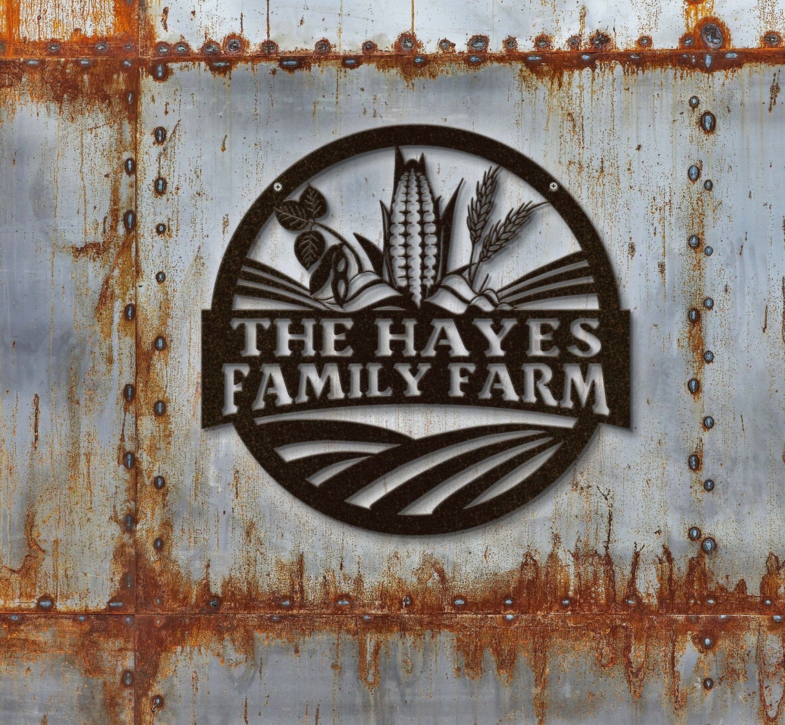 Custom Family Farm Sign Personalized Metal Vegetable Garden - Etsy