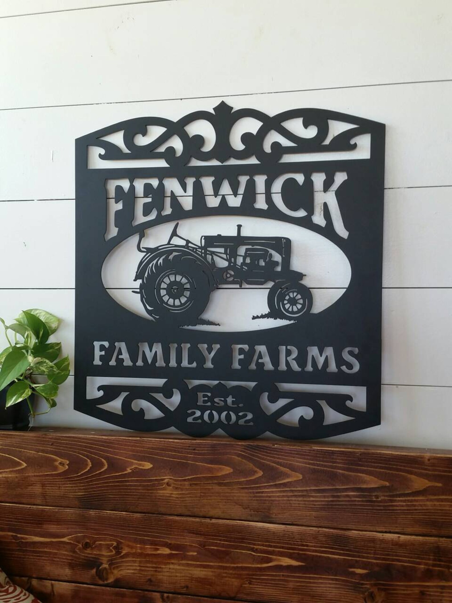 Custom Metal Farm Sign Personalized Metal Sign Tractor Wall - Etsy