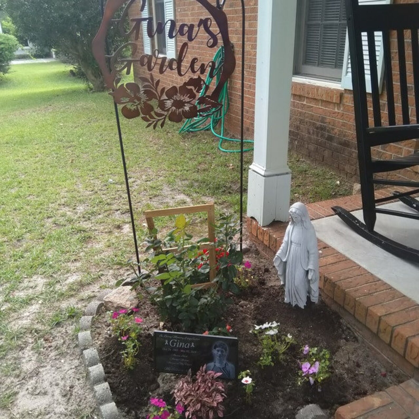 Flower Memorial Hanging Garden Sign - Etsy