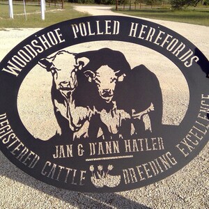 Custom Cattle Ranch Sign, Cow Dog Steel Sign - Etsy