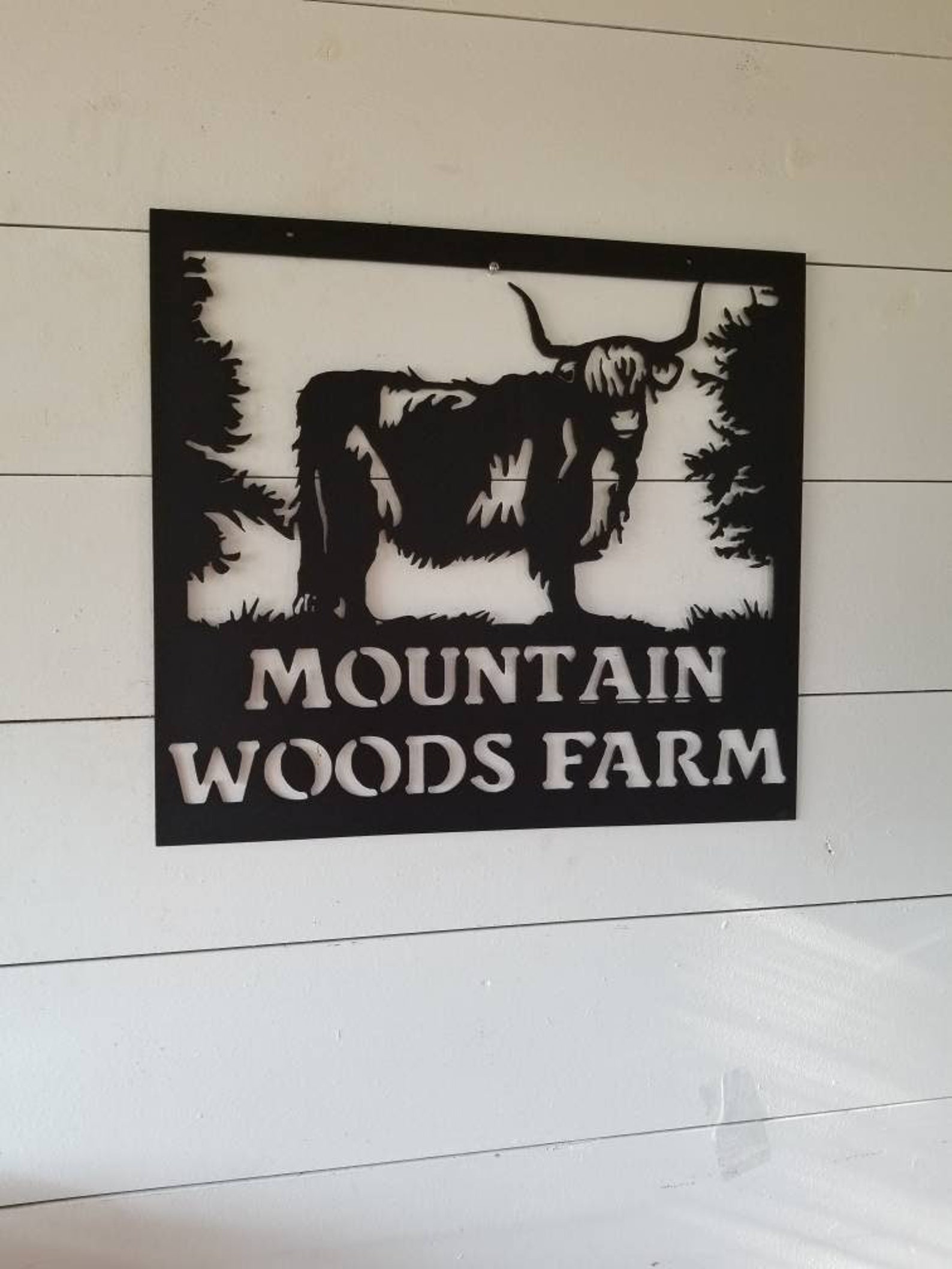 Custom Metal Highland Cattle Sign Indoor or Outdoor Highland - Etsy
